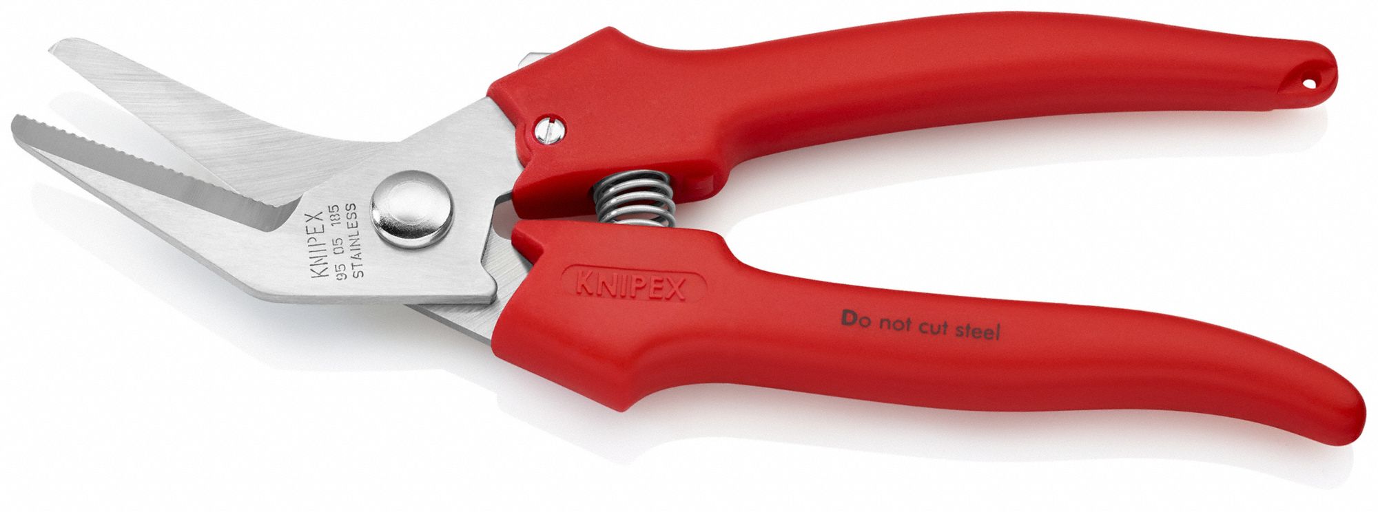 KNIPEX Industrial Shears: Right-Hand, 7 1/4 in Overall Lg, Straight ...