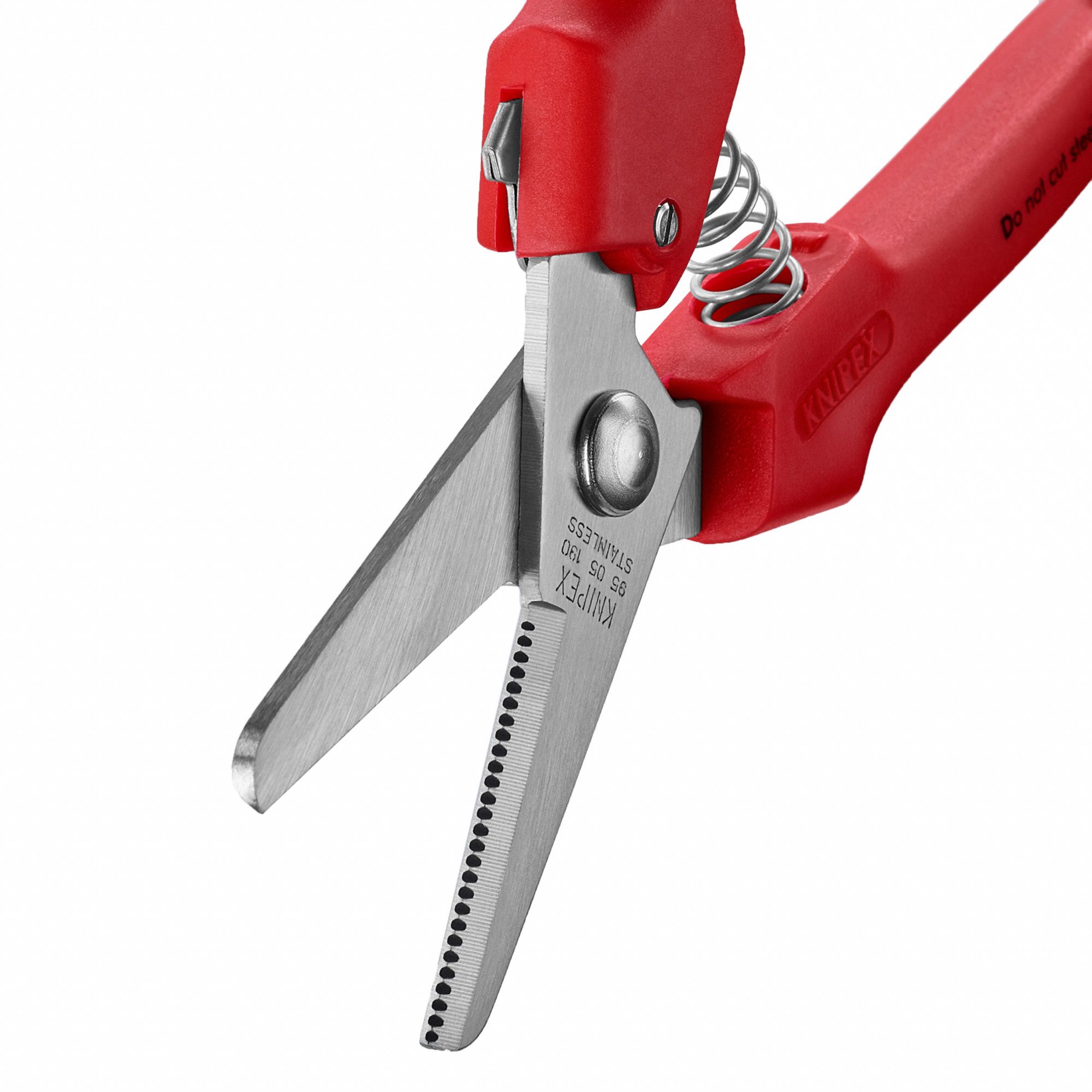 KNIPEX Industrial Shears: Right-Hand, 7 1/2 in Overall Lg, Straight ...