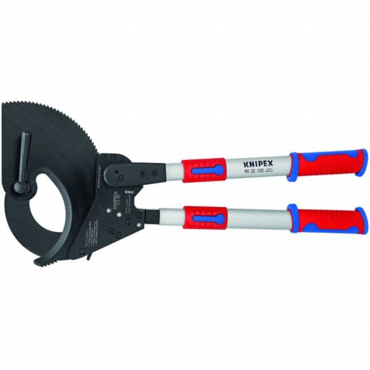 KNIPEX, Multi-Component Handle, Shear, Ratchet Cable Cutter - 10U151|95 ...