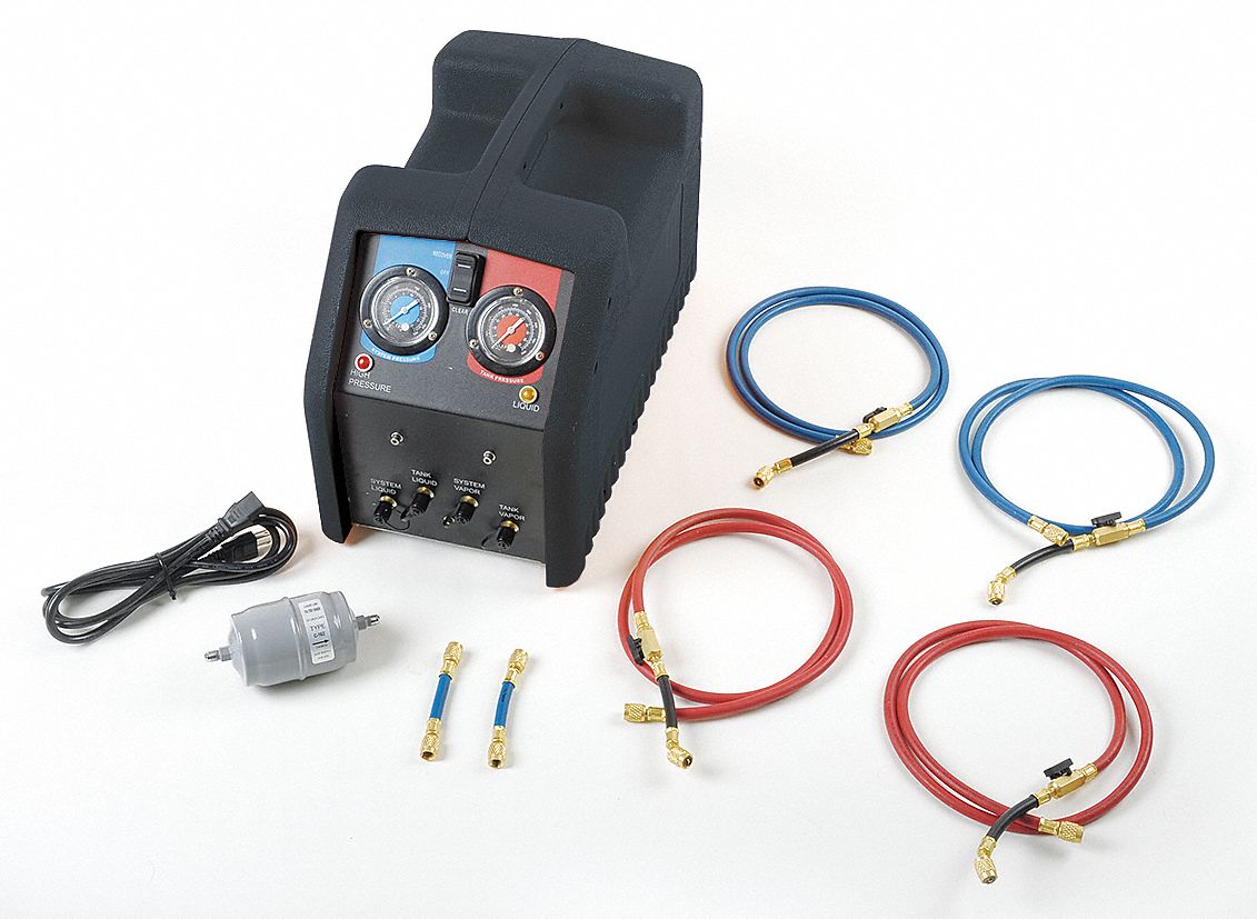 DAYTON, 1/3 hp, 1/4 in Male, Refrigerant Recovery Machine - 10U323 ...