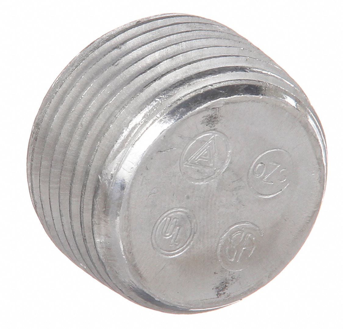 Aluminum, Plain, Blank Plugs - Haz Loc - 10U765|PLG-50RA - Grainger