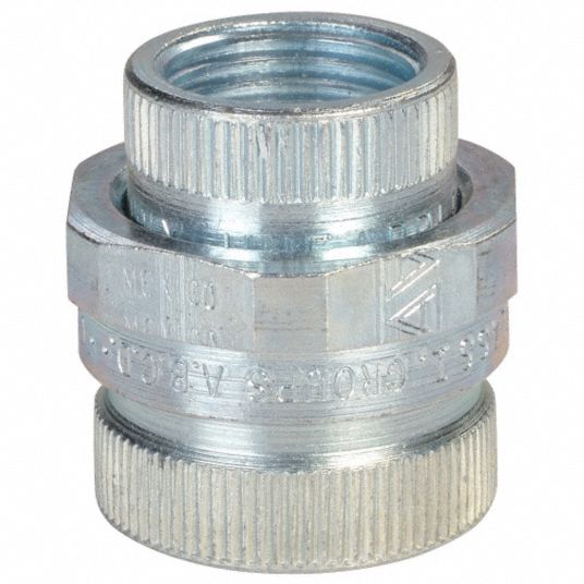 APPLETON ELECTRIC Straight Union - Conduit to Conduit: Steel, 1/2 in ...