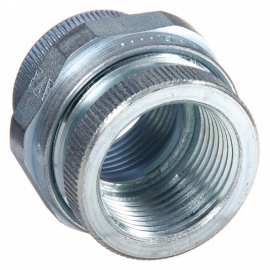 Steel, 1 in Trade Size, Straight Union - Conduit to Conduit - 10U849 ...