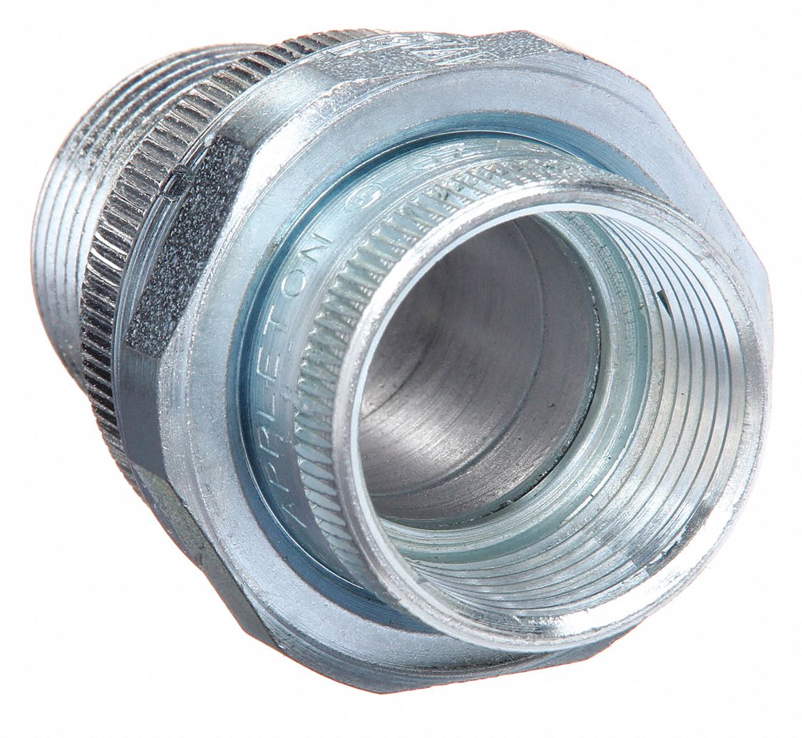 APPLETON ELECTRIC, Steel, Electroplated, Straight Union - Conduit to ...