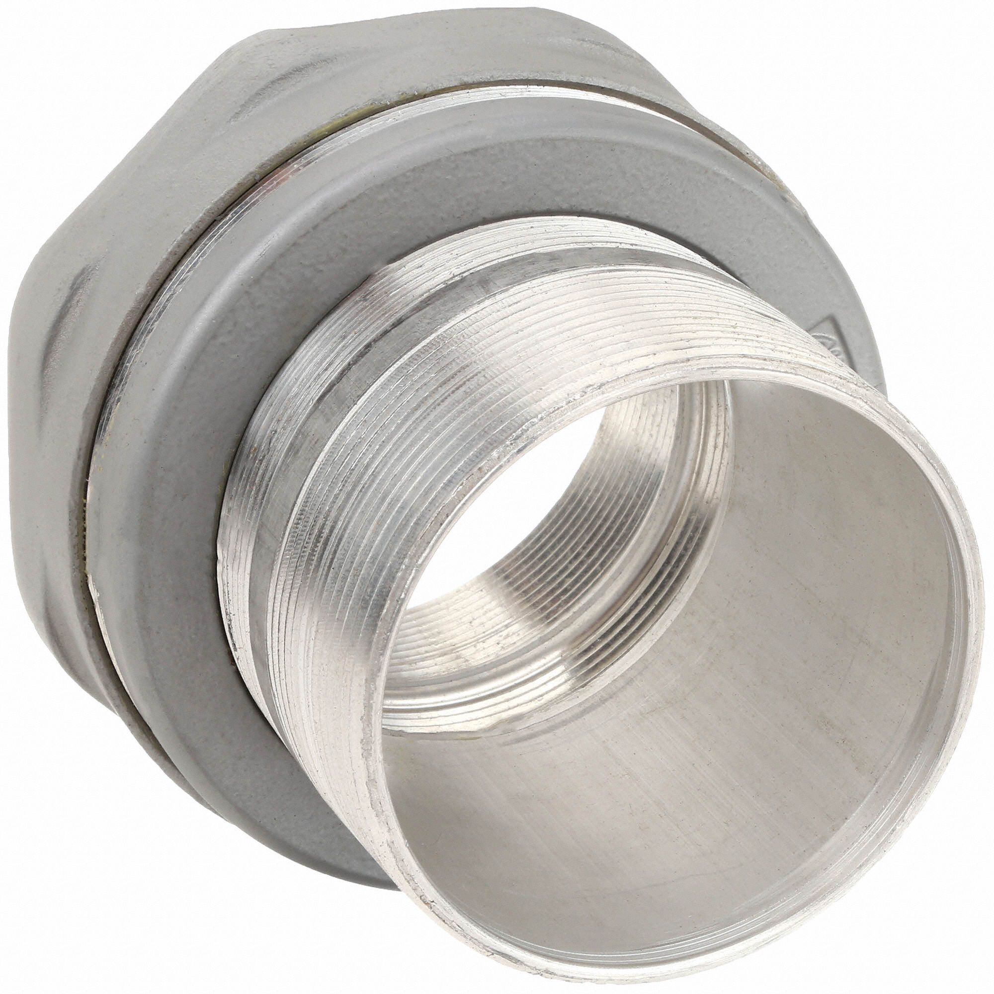 APPLETON ELECTRIC Straight Union - Conduit to Box: Aluminum, UNY, 3 1/2 ...