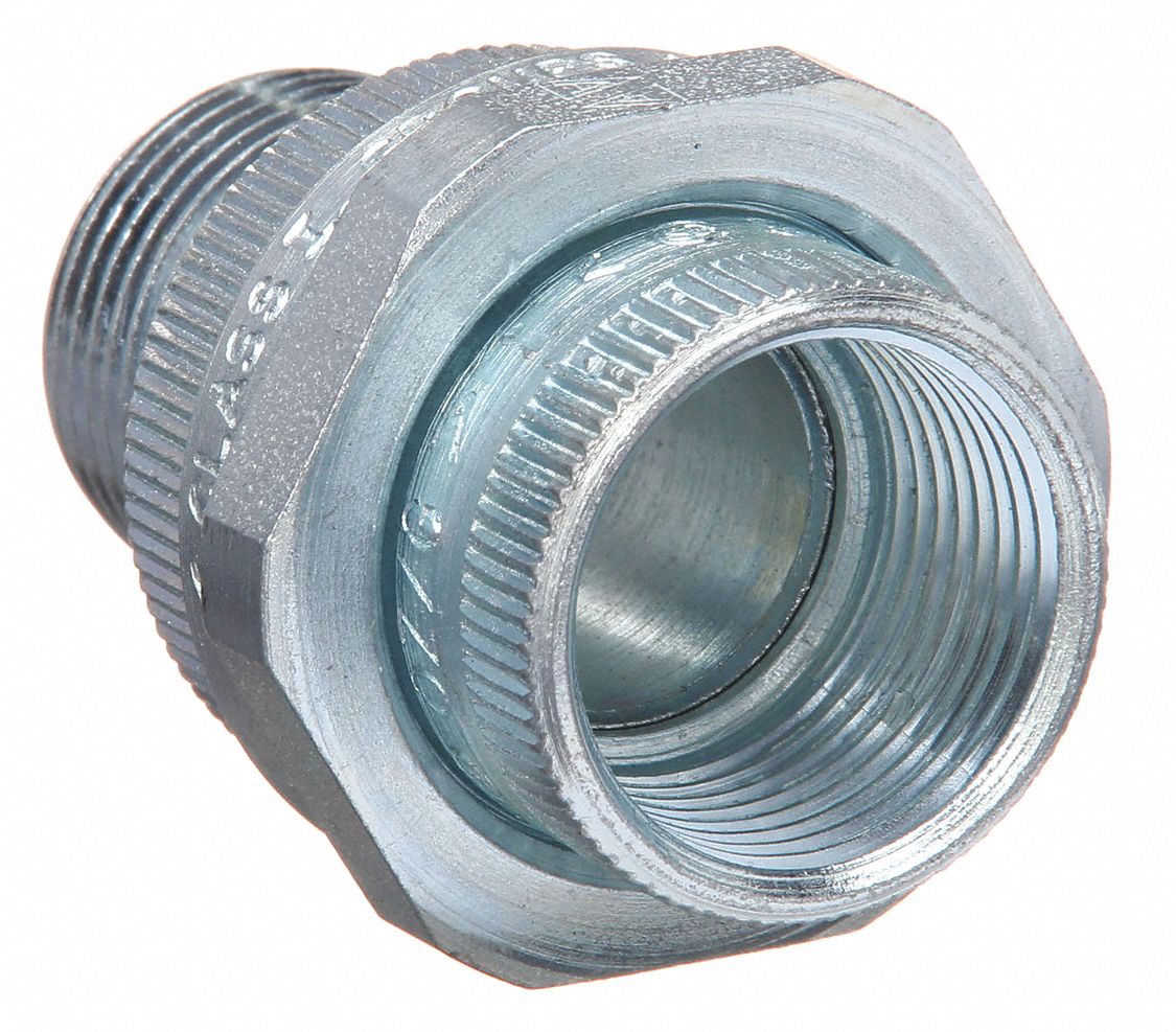 APPLETON ELECTRIC, Steel, Electroplated, Straight Union - Conduit to ...