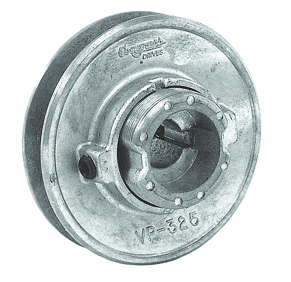 DYNALINE VARIABLE SPEED PULLEY, SOLID, FOR A AND B BELTS, 3 1/4 IN ...