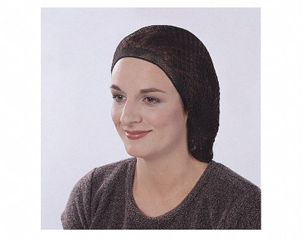 EMERSON MESH HAIR NET, HEAVYWEIGHT, BROWN, SIZE 20 IN, 24 IN DIA, NYLON ...