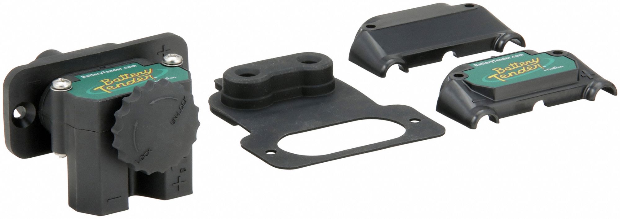 BATTERY TENDER DC Connector: Plug-In, Black, 6 ga - 10W844|027-0004-KIT ...