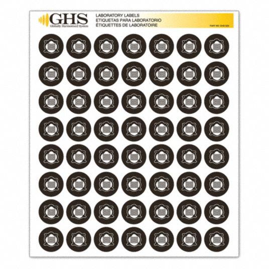 Dust Mask Pictogram, 1 in Ht, Label - 10X353|GHS1223 - Grainger