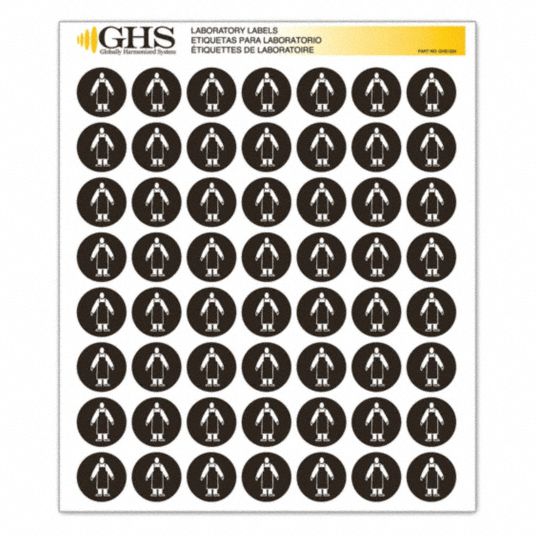 Apron Pictogram, 1 in Ht, Label - 10X354|GHS1224 - Grainger