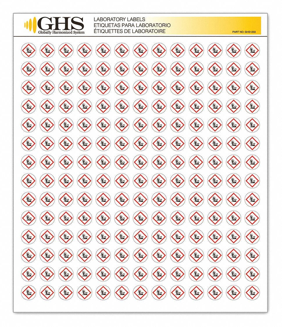 Environment Pictogram, 1/2 in Ht, Label - 10X363|GHS1233 - Grainger