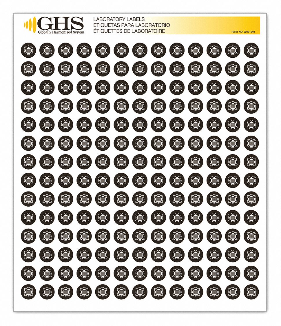 Dust Mask Pictogram, 1/2 in Ht, Label - 10X370|GHS1240 - Grainger
