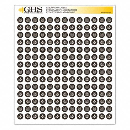 Dust Mask Pictogram, 1/2 in Ht, Label - 10X370|GHS1240 - Grainger
