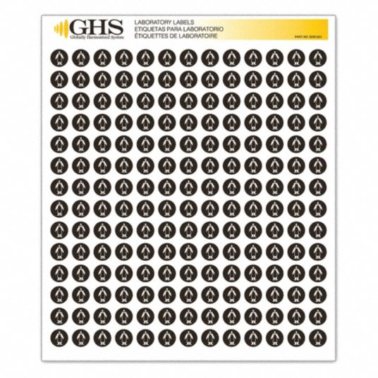 Apron Pictogram, 1/2 in Ht, Label - 10X371|GHS1241 - Grainger