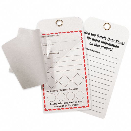 GHS SAFETY, Synthetic, Rectangle, Tag - 10X373|GHS1043 - Grainger