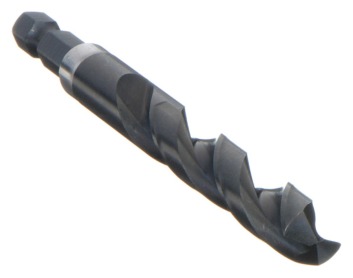 Impact Drill Bit, 1/2 in, Drill Bit Point Angle 135°, Black Oxide ...