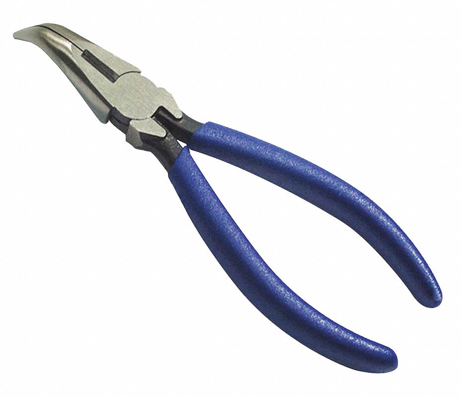 WESTWARD Pinzas Largas de Punta Curva Curva 6-1/2" Azul - 10Z812 ...