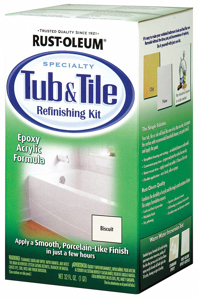 RUST-OLEUM, Biscuit, Epoxy Acrylic, Tub and Tile Refreshing Kit ...