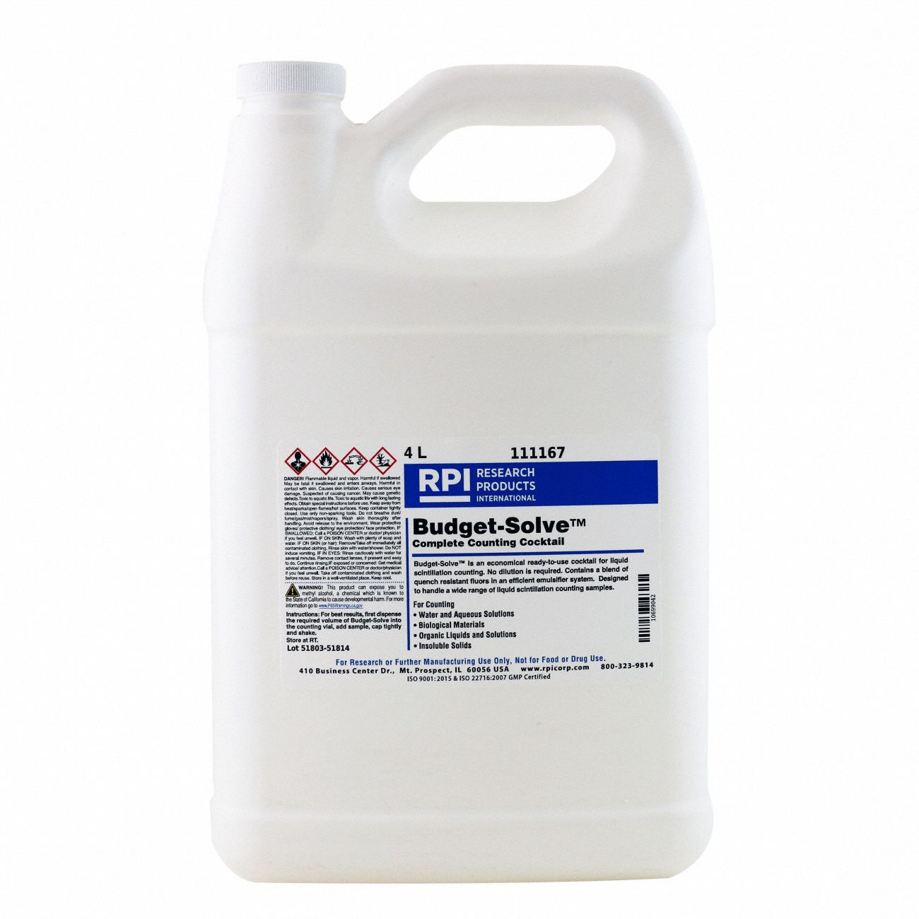 Lab, 4 L, Budget-Solve Counting Cocktail - 31FV36|111167 - Grainger