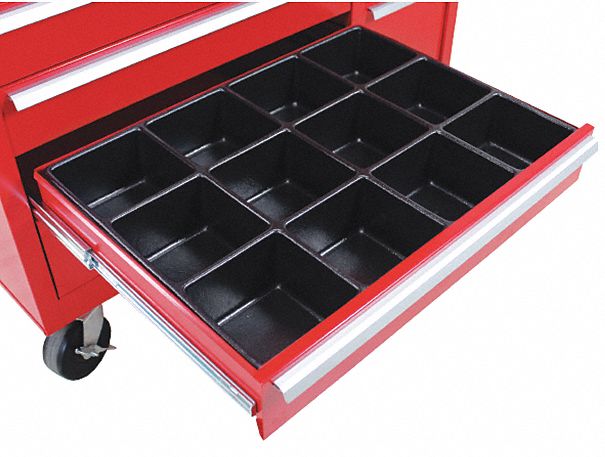 KENNEDY, Black, Plastic, Drawer Organizer - 114V67|81932 - Grainger