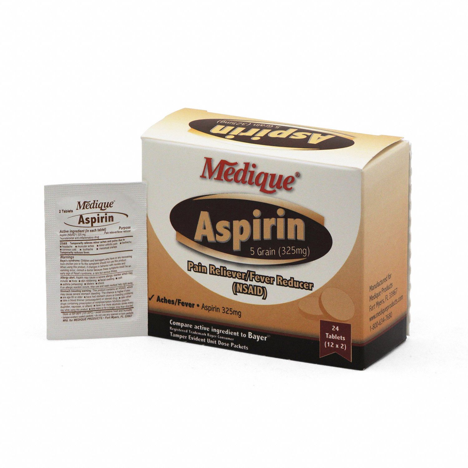 Aspirin, 325 mg, Pain Relief - 483T56|11664 - Grainger