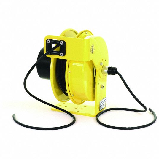 Constant Tension Cord Reel, 600V AC, Flying Lead, 50 ft, Yellow Reel ...