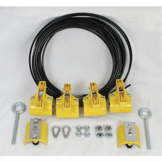 Festoon System Kit,1/4 In Rope,L 80 Ft - Grainger