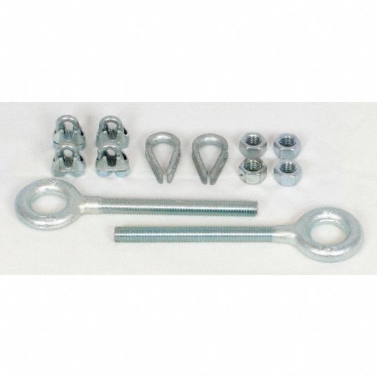 Festoon Hardware Kit,1/4 In Wire Rope - Grainger