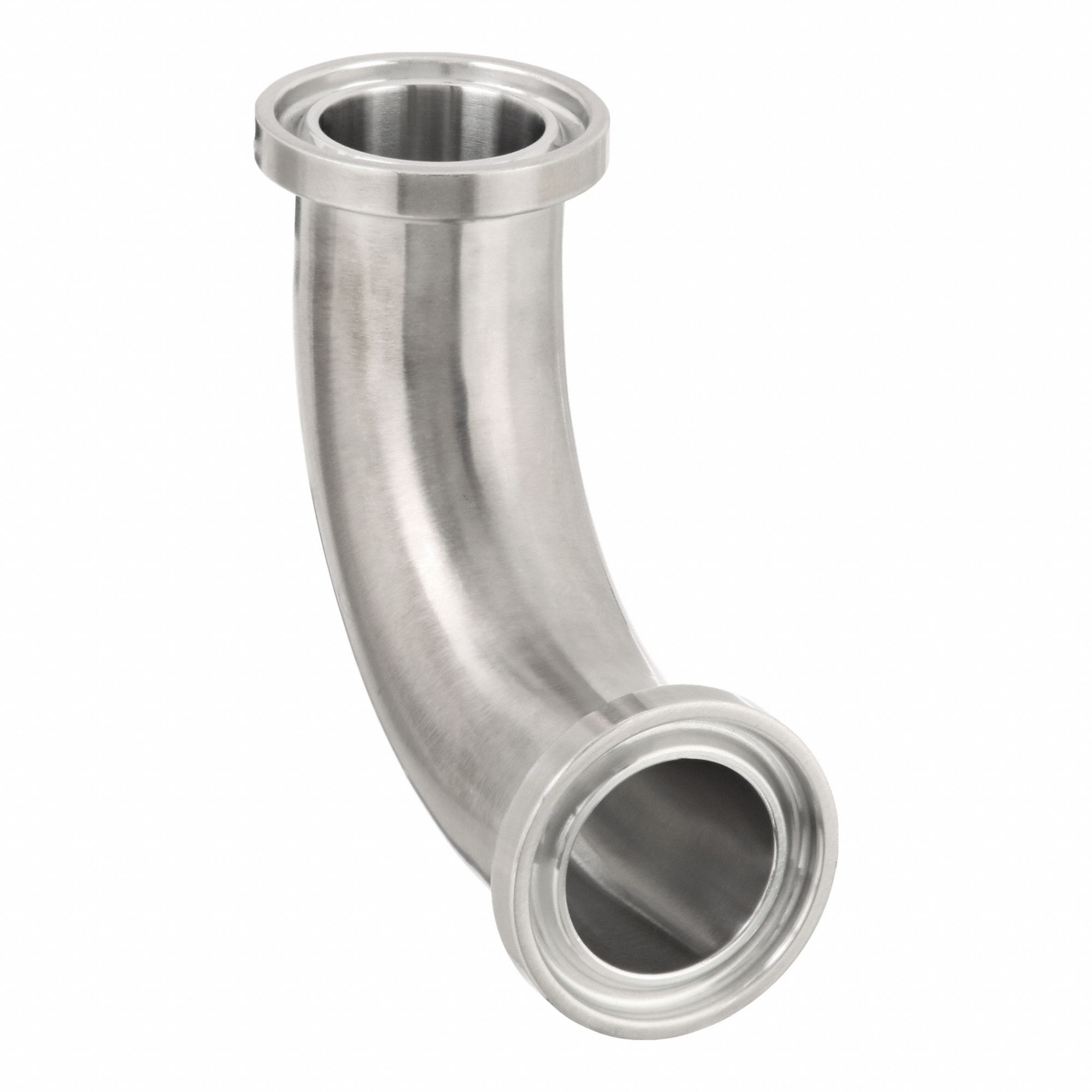 90° Elbow, 1/2 in OD x 1/2 in OD Size, Sanitary Fitting Elbow - 11A368 ...