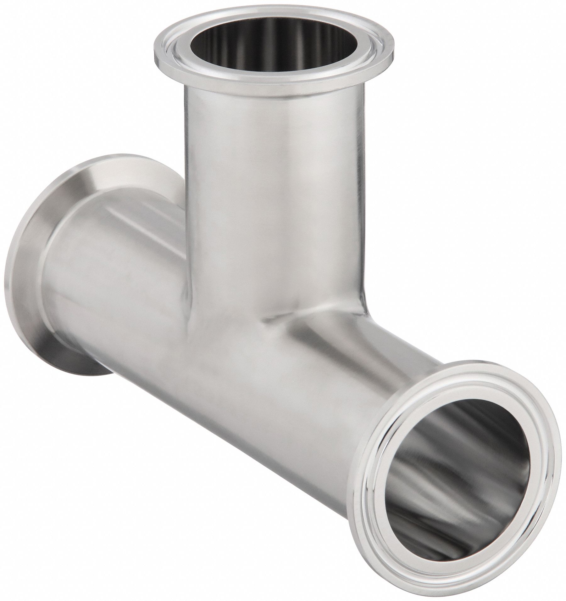 Tee, 2 in OD x 2 in OD x 2 in OD Size, Sanitary Tee Fitting - 11A387|TEG76L2.0-PM - Grainger