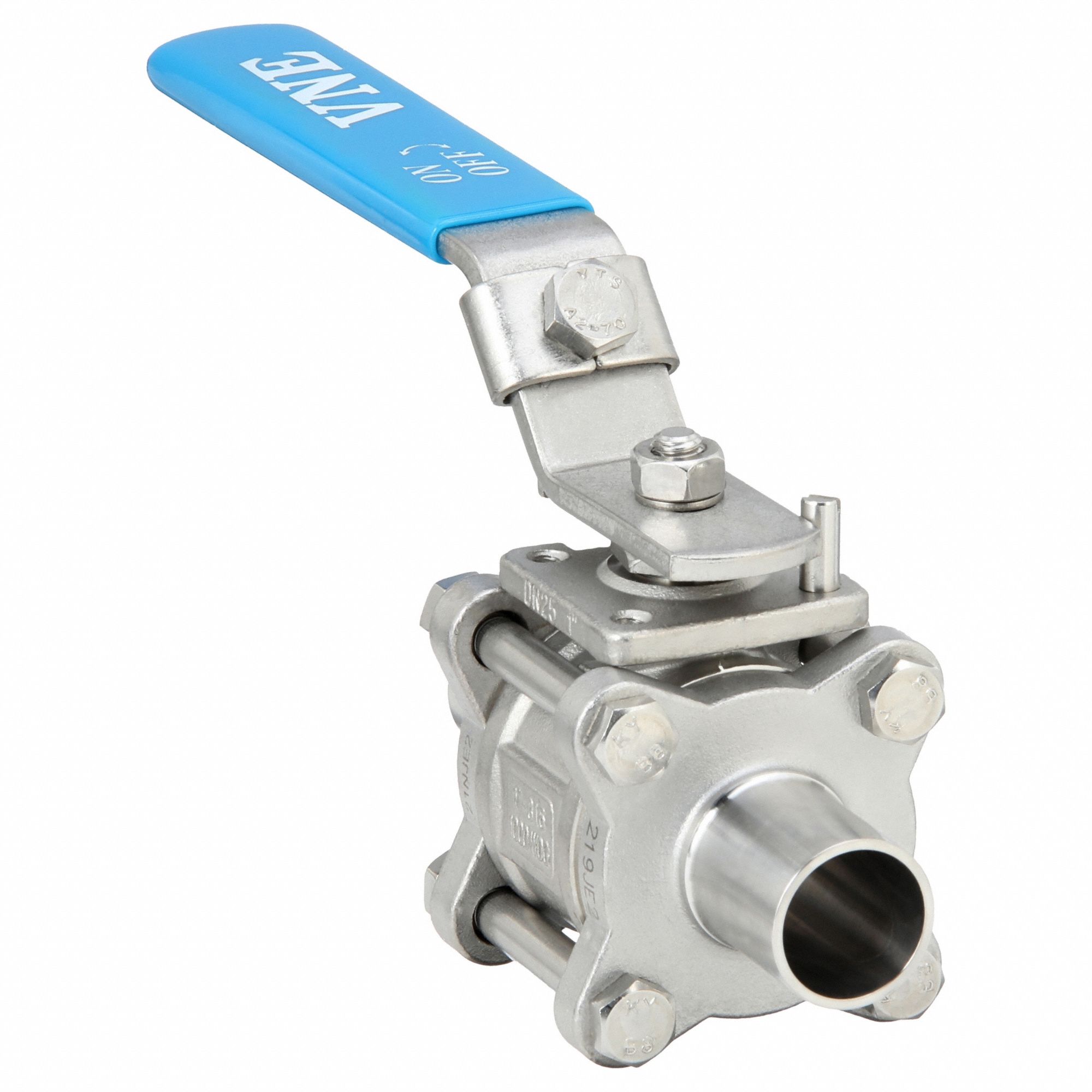 1 1/2 in, 316 Stainless Steel, Manual Two-Way Ball Valve - 11A432|E90WW ...