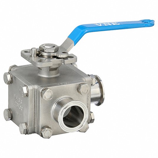 VNE, 1 1/2 in, 316 Stainless Steel, Manual Three-Way Ball Valve ... VNE, 1 1/2 in, 316 Stainless Steel, Manual Three-Way Ball Valve ...