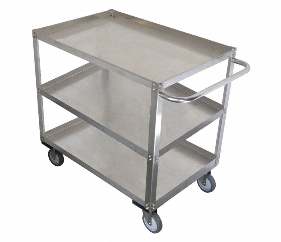 APPROVED VENDOR Carrito Utilitario con Asa Plana, 1200 lb., 3 Repisas ...