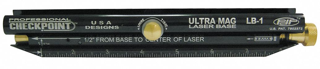 CHECKPOINT Ultra Mag Laser Base, Alum, 8 In L, Black - 11A478|11A478 ...