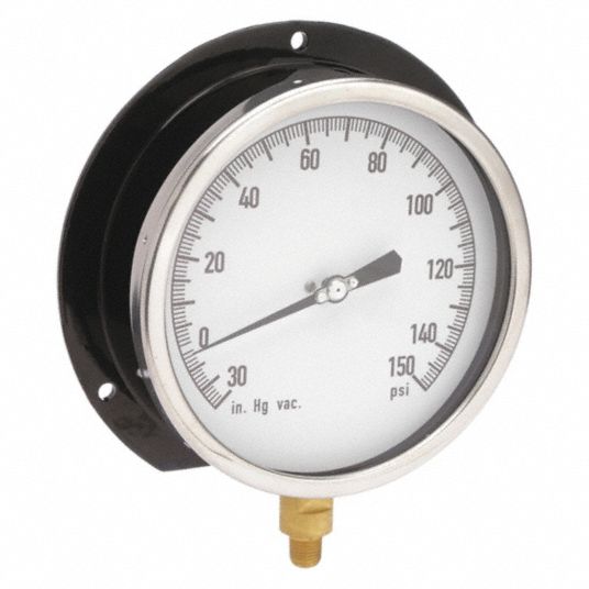 0 psi to 150 psi, 6 in Dial, Process Compound Gauge - 11A511|11A511 ...
