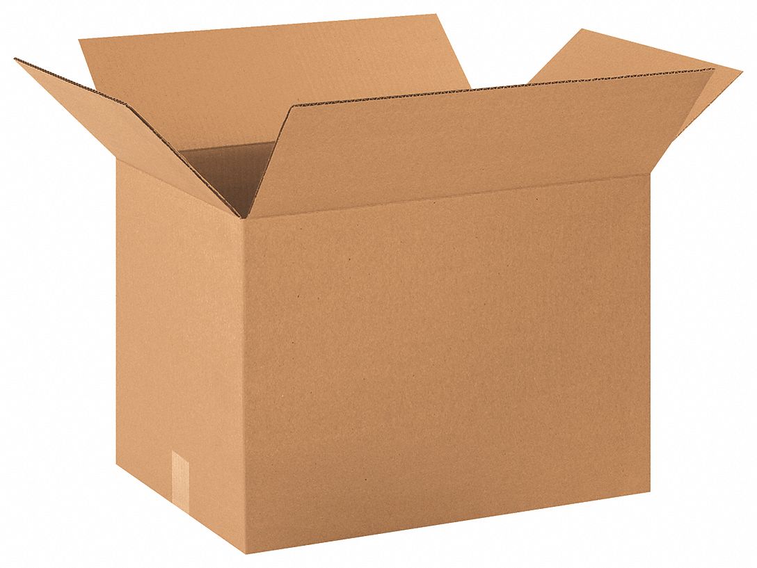 GRAINGER APPROVED Shipping Box, Single Wall, 20x14x14 in Inside LxWxH ...