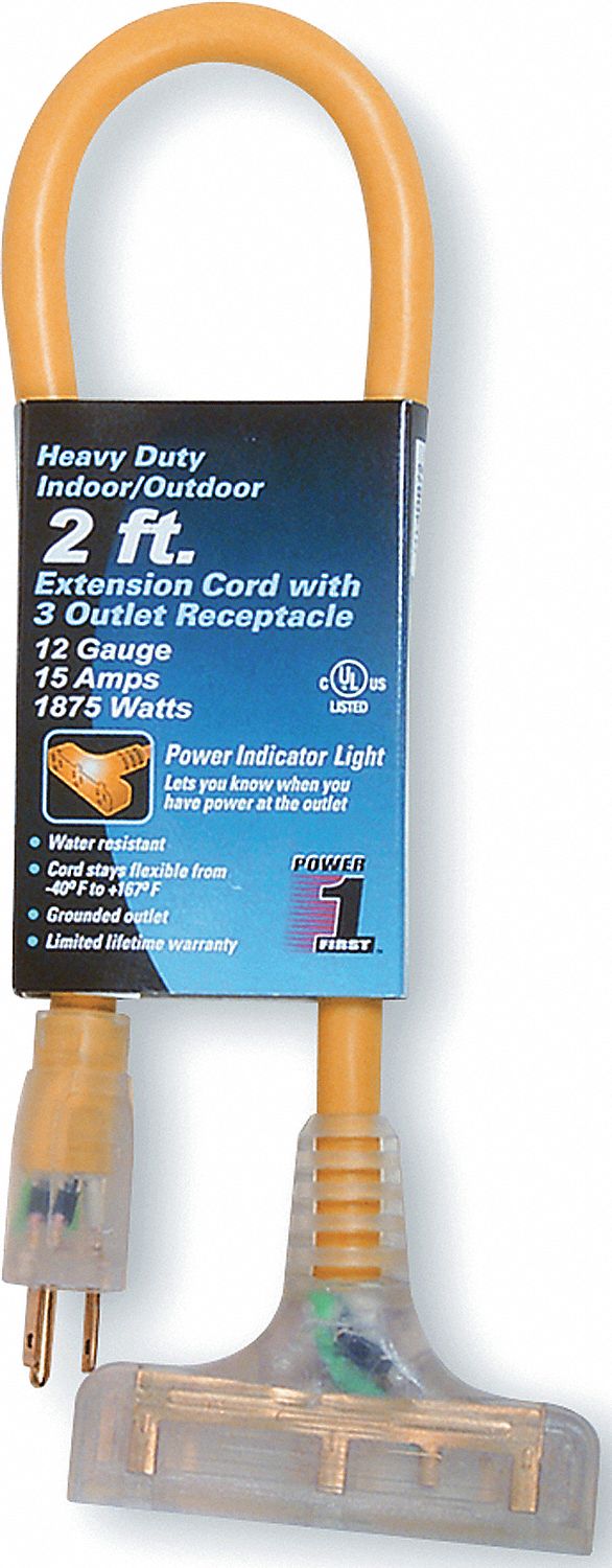 POWER FIRST CORD EXTENSION 2 FT - Extension Cords - GGE4DB72 | 4DB72 ...
