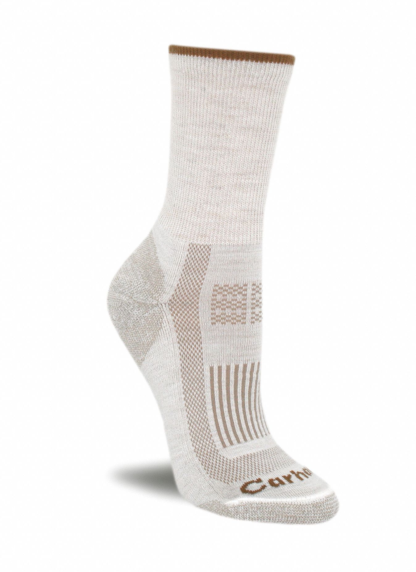 Outdoor Socks, Women's, 5-1/2 to 11-1/2, Khaki, 1 PR - Grainger