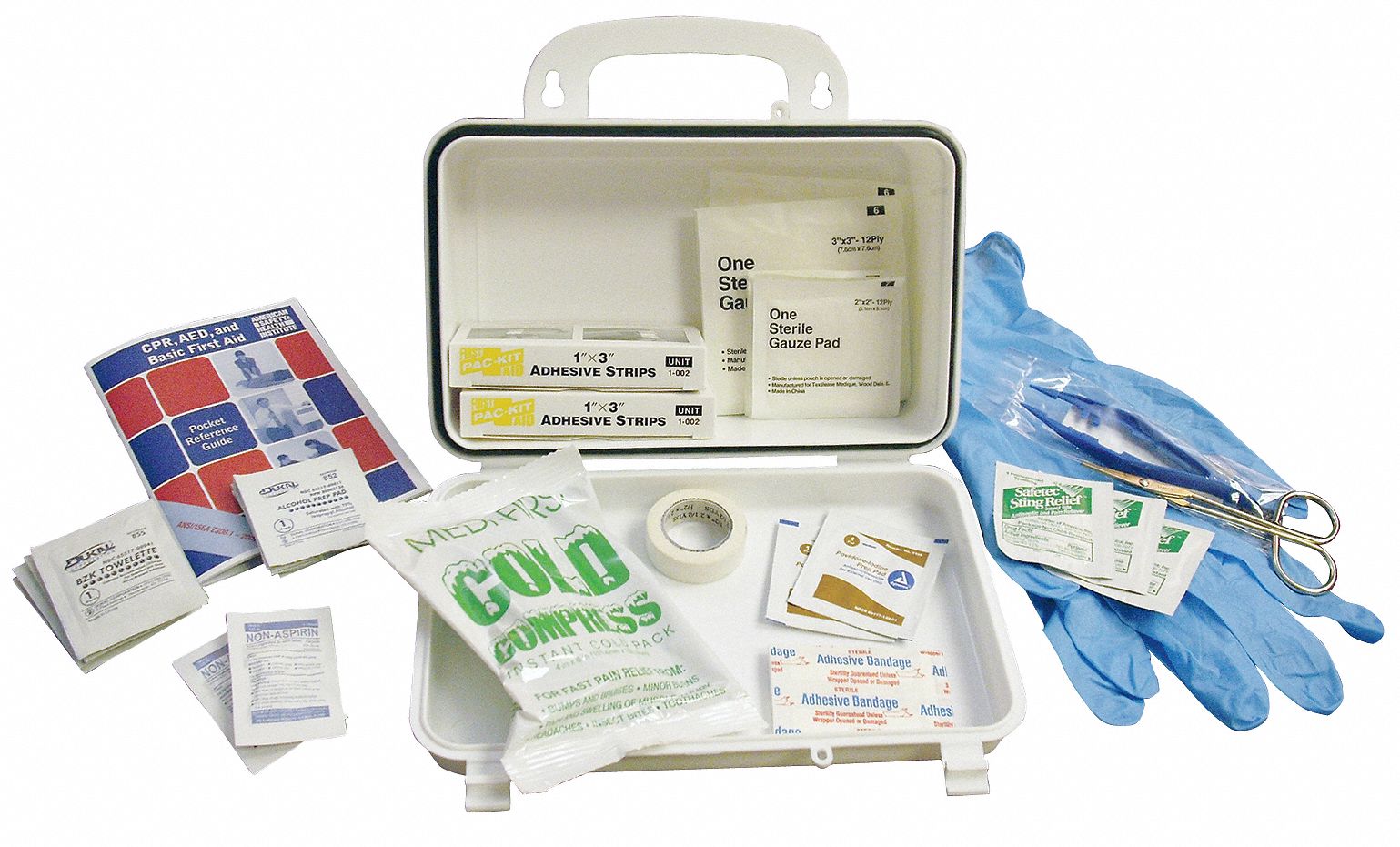 First Aid Kit, Kit, Plastic, General Purpose, 15 People Served per Kit ...