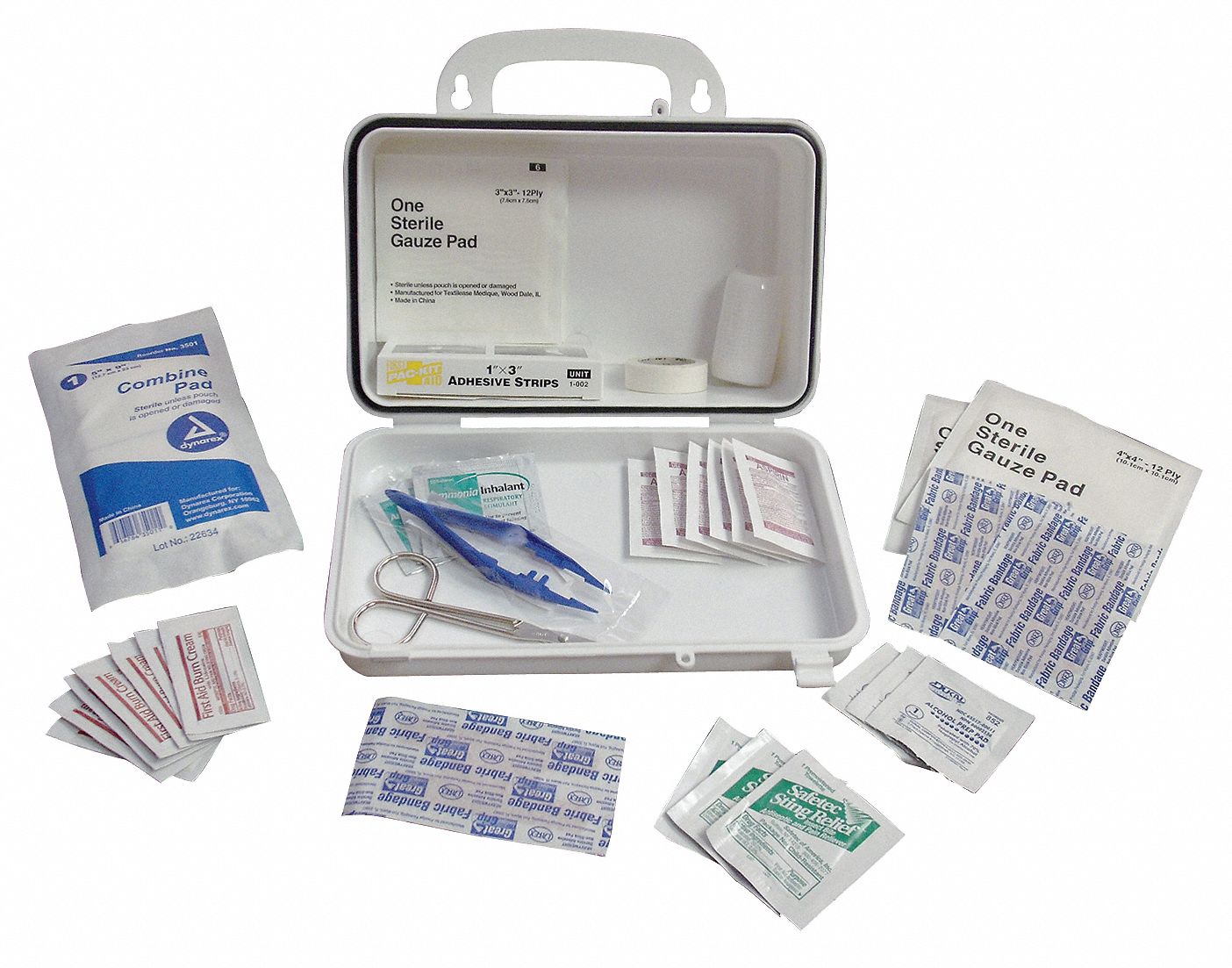 MEDI-FIRST First Aid Kit, Bulk, White, 49 Pcs - 11C666|56301 - Grainger
