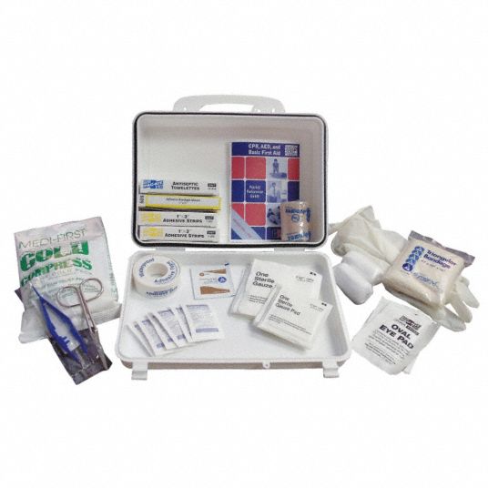 MEDI-FIRST First Aid Kit, Kit, Plastic, General Purpose, 10 People ...