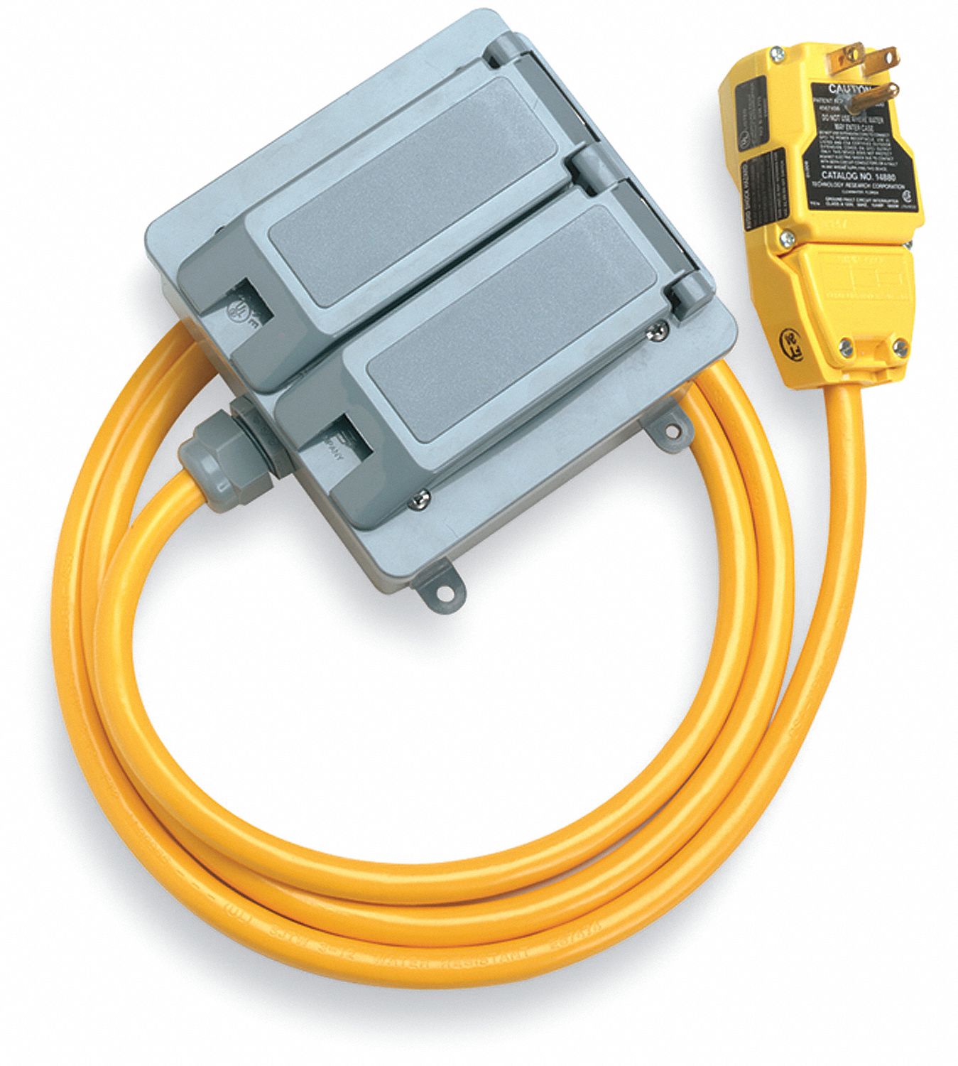 POWER FIRST INLINE GFCI QUAD BX W/6FT CORD - Portable GFCI - GGE5YL44 ...