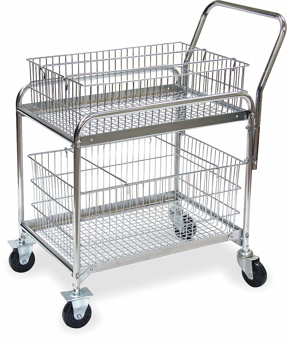 APPROVED VENDOR Mail Cart,27 In. L x 19 In. W x 38 In. H - Mail Carts ...