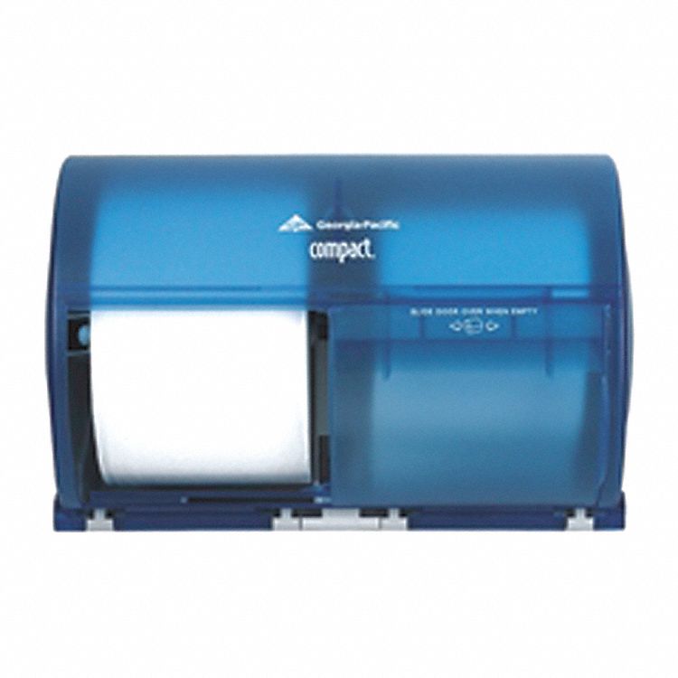COMPACT TOILET PAPER DISPENSER, CORELESS, HORIZONTAL DOUBLE ROLL ...