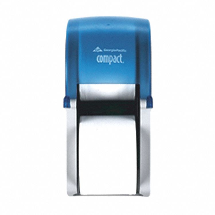 COMPACT TOILET PAPER DISPENSER, CORELESS, VERTICAL DOUBLE ROLL, PLASTIC ...