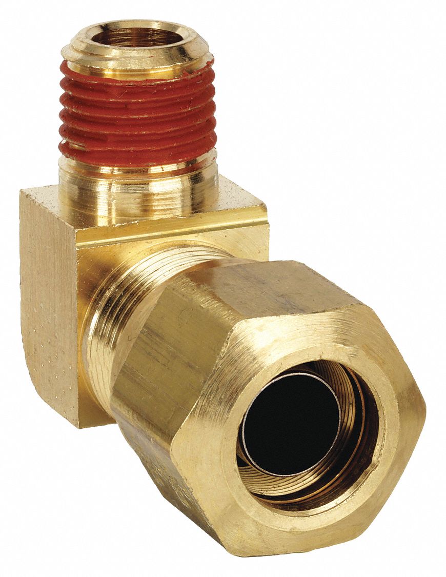 PARKER, 1/2 in OD x 1/4 in Pipe Fitting Size, Compression x MNPT ...