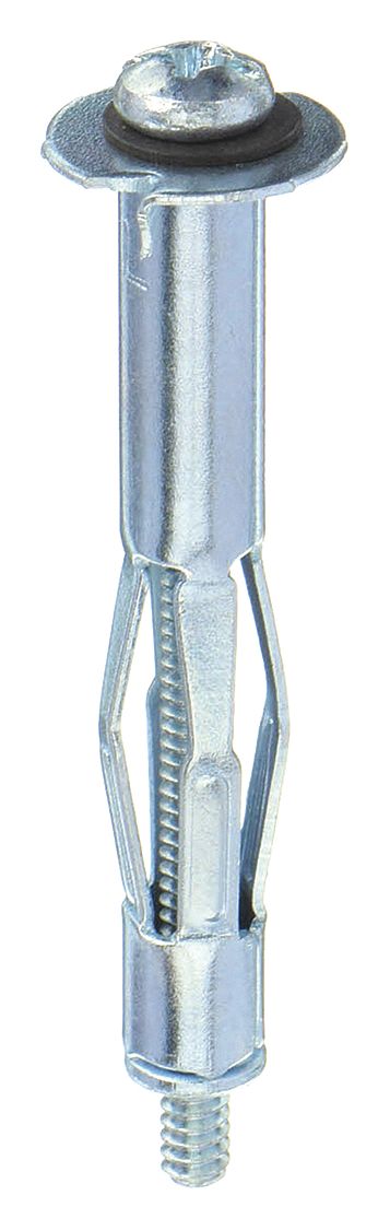 APPROVED VENDOR WALL ANCHOR, ⅛ IN DIA, 1 IN OVERALL L, M4 THREAD, STEEL ...