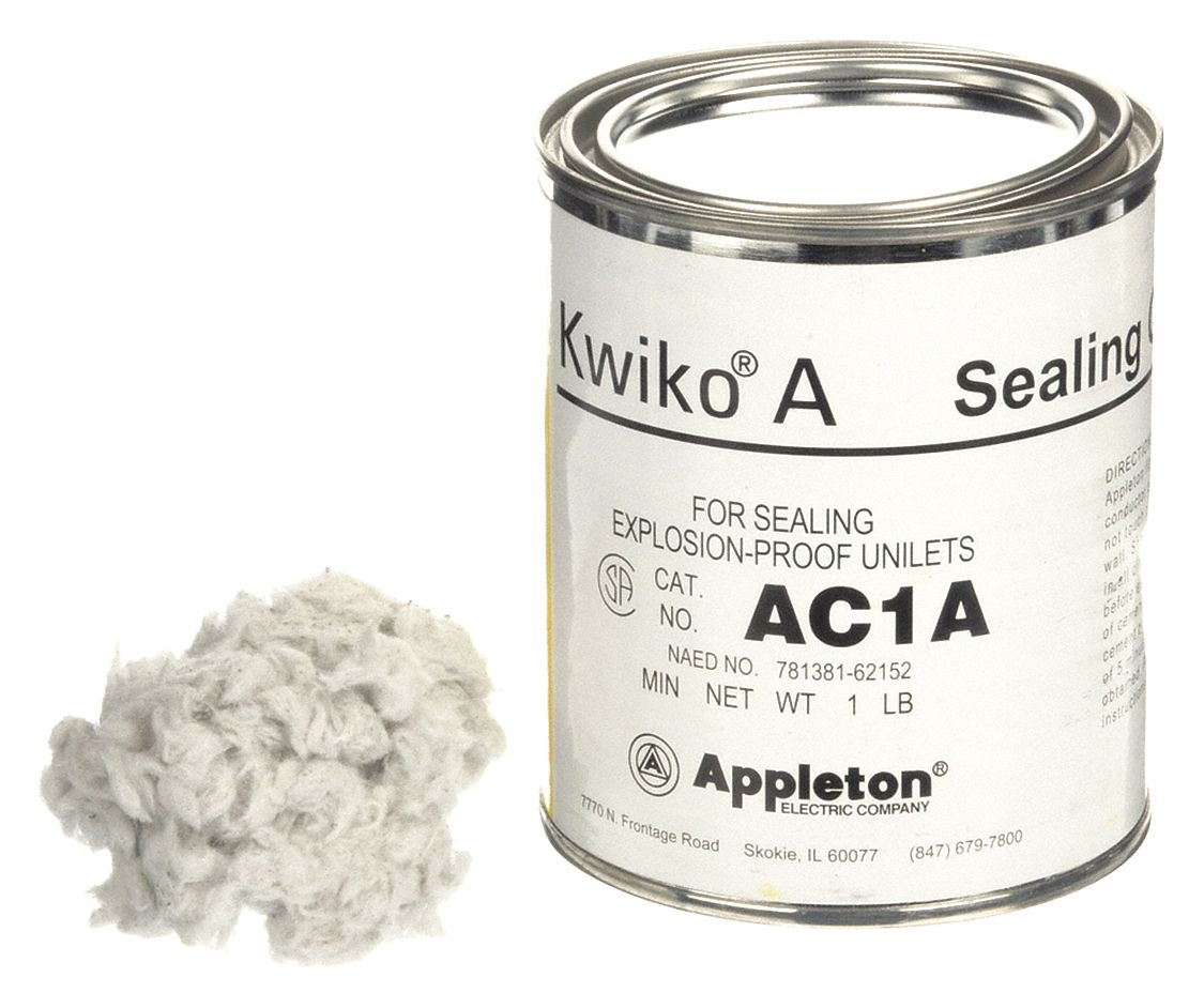 Sealing Cement/Fiber Kit: 16 oz, Carton, Brown/Gray - Grainger