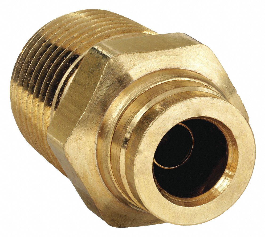 PARKER, MNPT, Brass, Male Connector - 11K653|68PMT-4-6 - Grainger